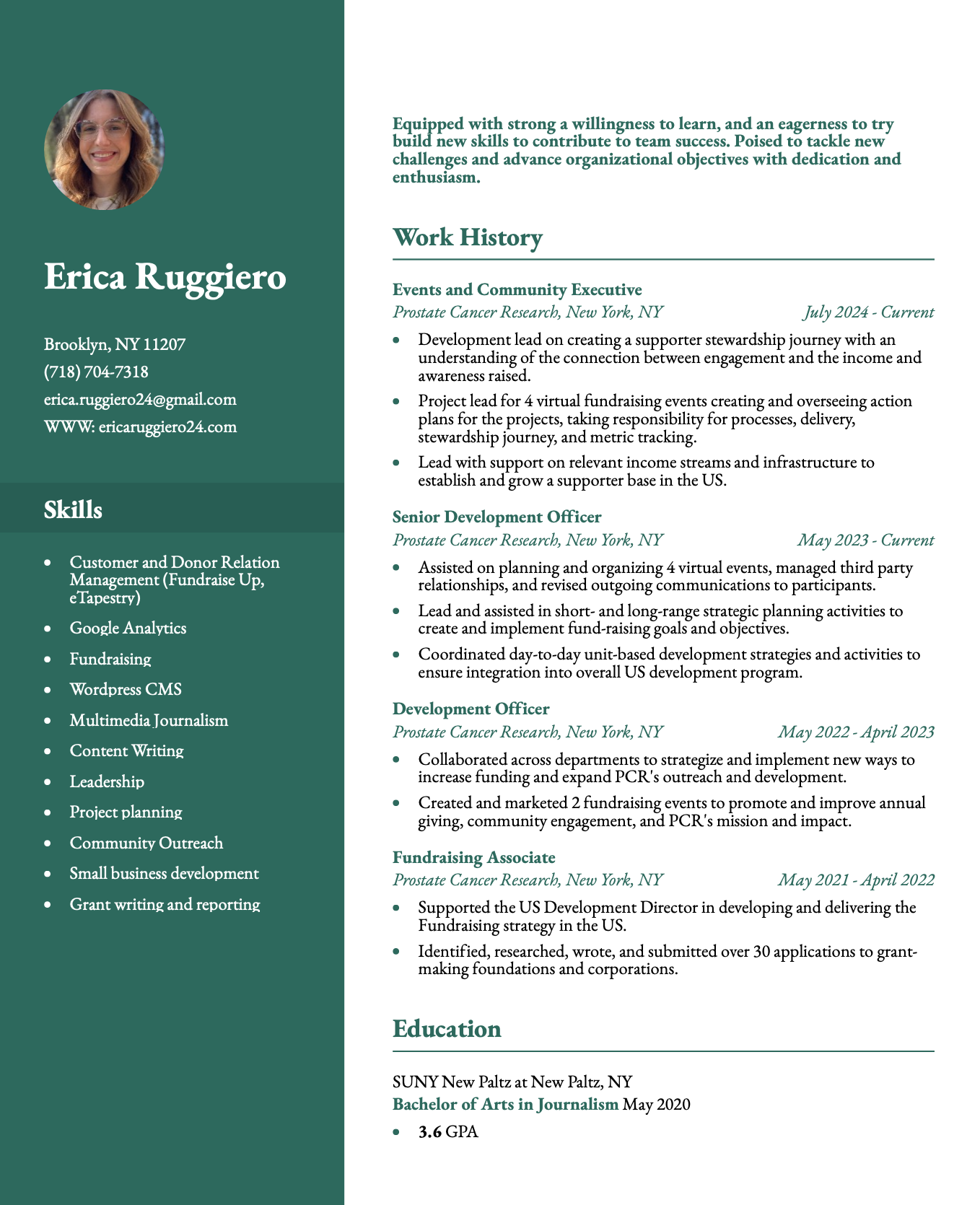 Resume – Erica Ruggiero